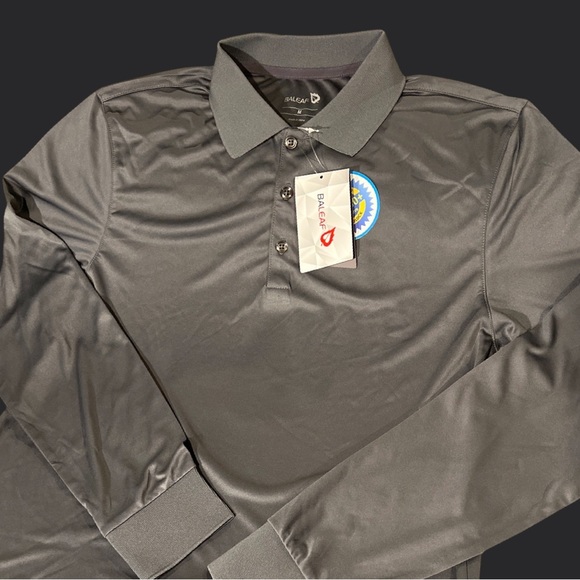 Baleaf | Shirts | Nwt Baleaf Mens Med Uv 5 Long Sleeve Polo Dark Grey ...